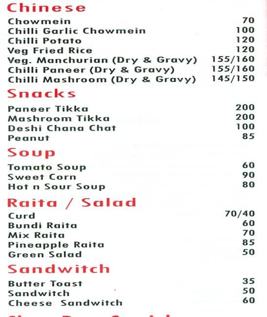 Shri Ram Dhaba Menu, Menu de Shri Ram Dhaba, Sohna Road, Gurgaon - Zomato