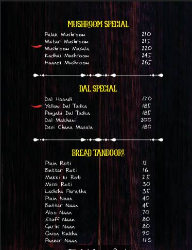 Menu at Shri Ram Dhaba, Gurugram, Opposite Omaxe City Center