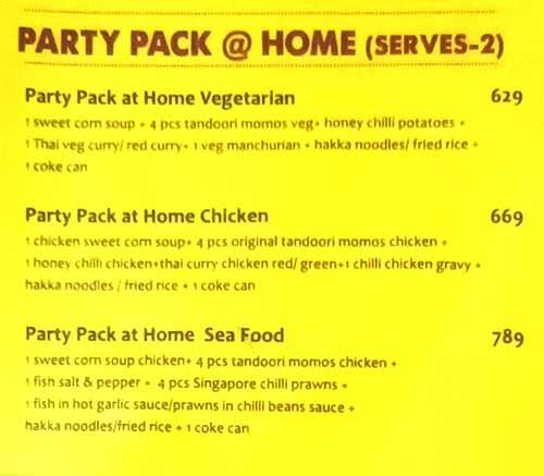 Menu at Asia Seven, Gurugram