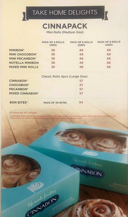 Cinnabon Menu, Menu for Cinnabon, Baniyas, Abu Dhabi - Zomato