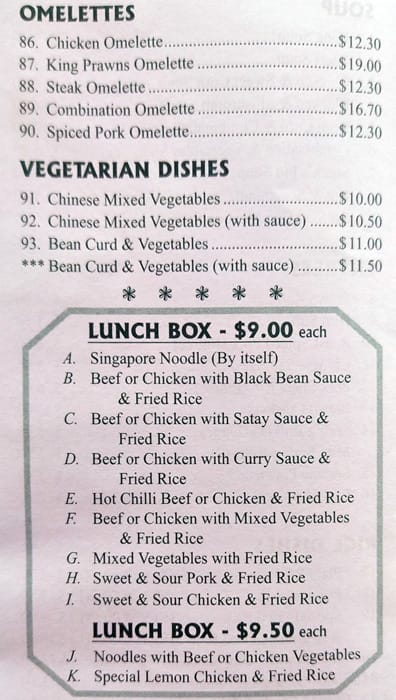 Menu at Golden Palace Chinese Restaurant (Order Online), Wantirna South