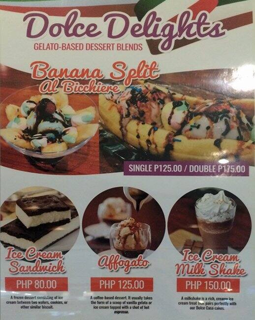 Menu at Dolce Casa Grandmall desserts, Lapu-Lapu City