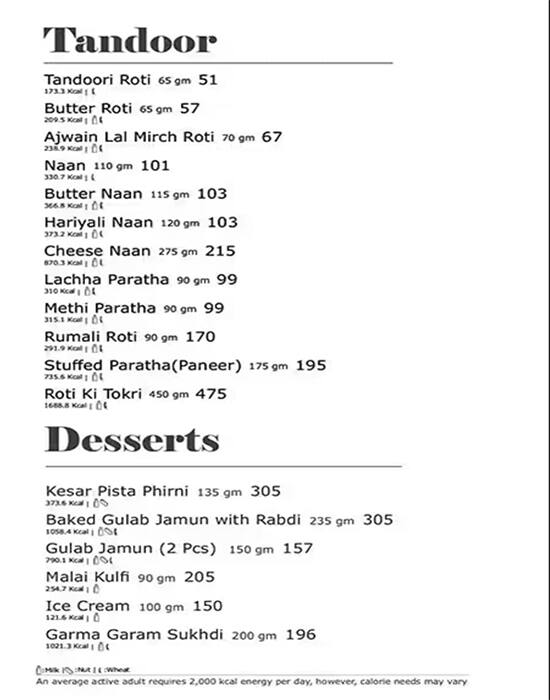 Menu of Angithi A Pure Veg Restaurant By Mirch Masala, Bodakdev, Ahmedabad