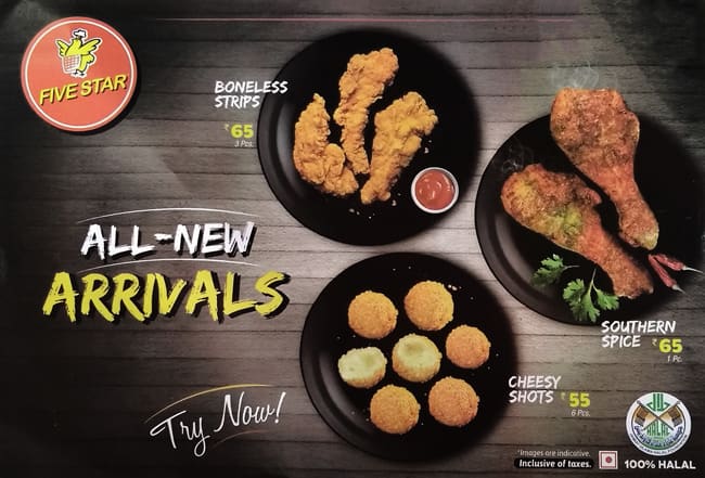 Menu at FIVE STAR CHICKEN, Bengaluru, 15-374