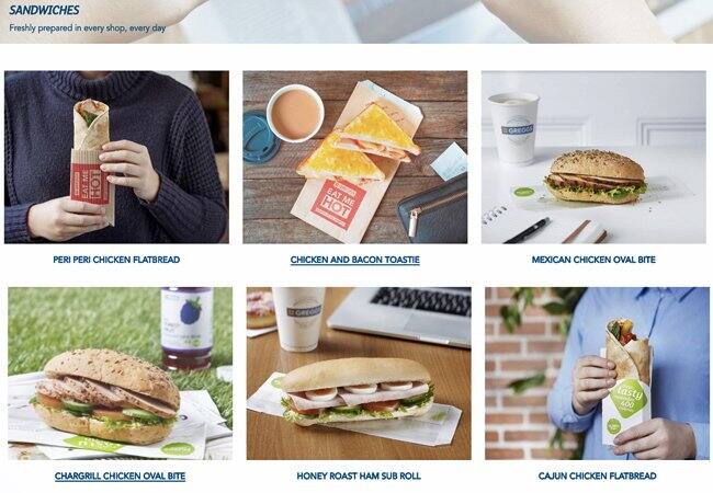 Menu at Greggs restaurant, Orpington