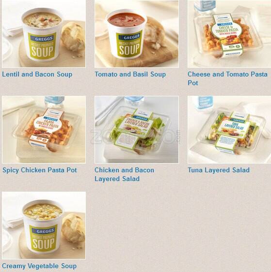 Menu at Greggs, London, 214 Well Street