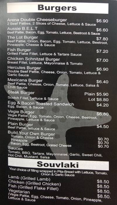 Menu at Arena Fish & Chips restaurant, Officer