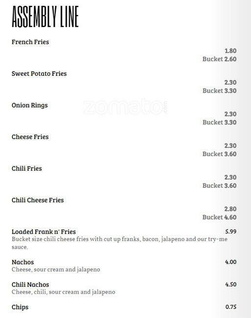 Menu at Hot Dog Factory fast food, Smyrna, 1529 Spring Rd SE E