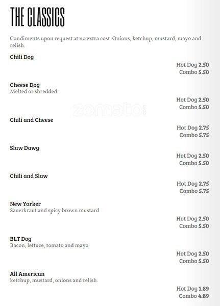 Menu at Hot Dog Factory fast food, Smyrna, 1529 Spring Rd SE E