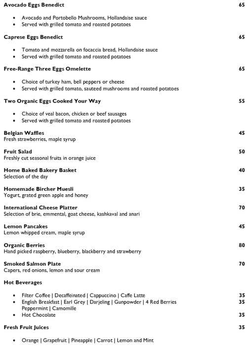 Giardino - Palazzo Versace Menu - Zomato