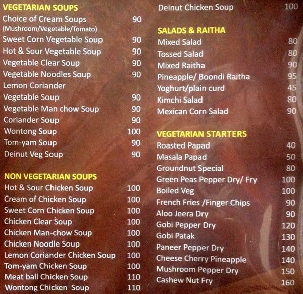 Cave N Dine a Bangalore: Foto del Menu con Prezzi - Zomato