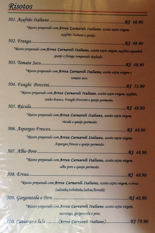 Menu em Cantina da Massa restaurante, Brasília, Asa Sul CLS 302 Bl A Lj ...