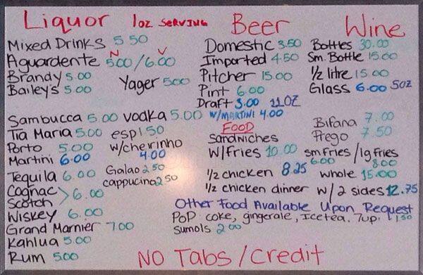 Menu at Churrasqueira Beira Mar restaurant, Toronto