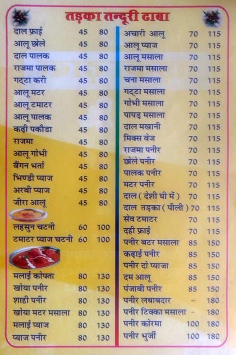 Tadka Dhaba Menu, Menu for Tadka Dhaba, Malviya Nagar, Jaipur - Zomato