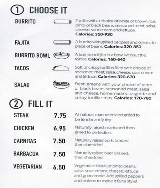 Menu at Tolteca restaurant, Dublin, 38 Baggot Street Upper