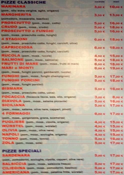 Speisekarte von Mesopotamia Kebab-Pizza, Sesto San Giovanni, Via Felice ...