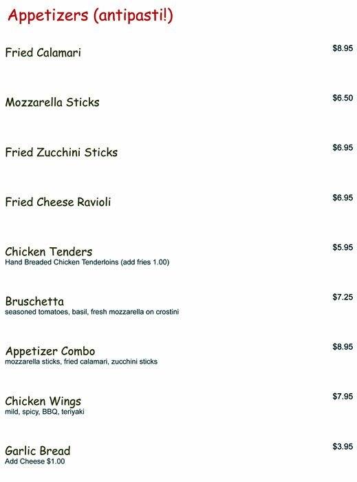 Menu at Mama's Italian - Restaurant & Bar, Matthews