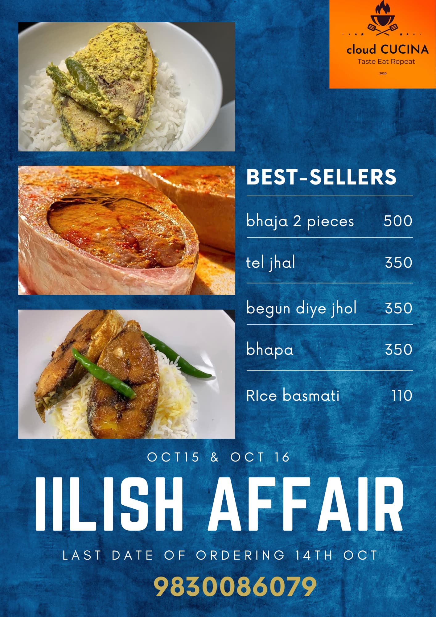 Menu of Cloud Cucina, Kasba, Kolkata