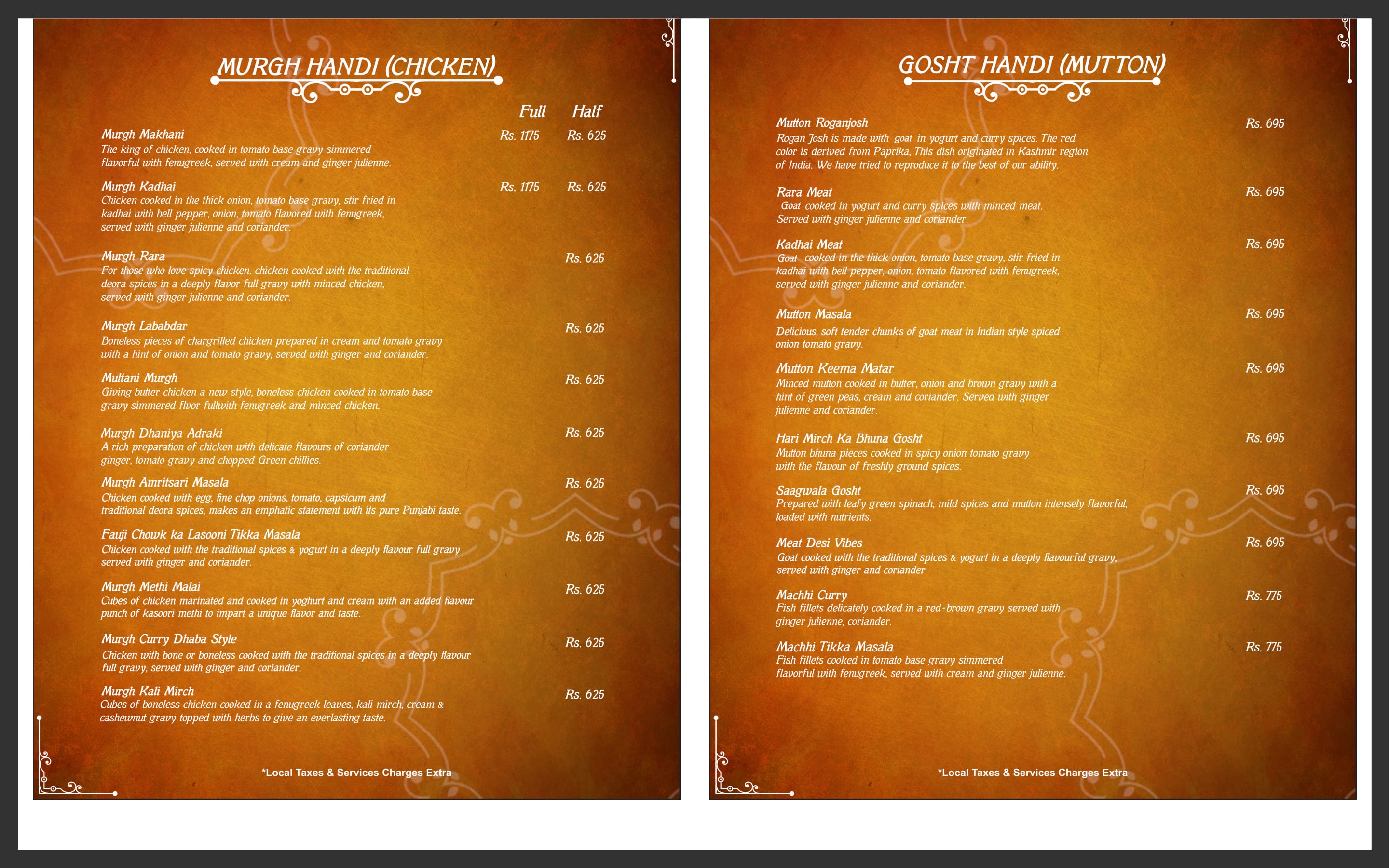 Menu of Desi Vibes, Sector 75, Noida