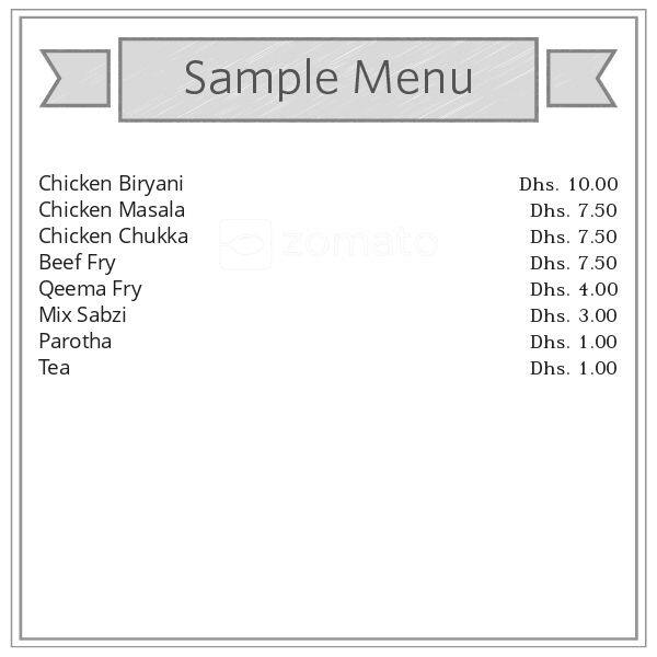 Menu of Kota Cafeteria, Al Mareija, Sharjah