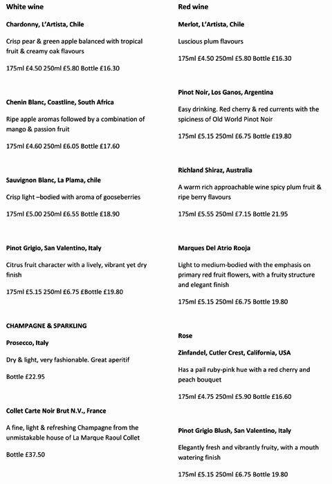 Menu at The Swan pub & bar, London, 66 Bayswater Road