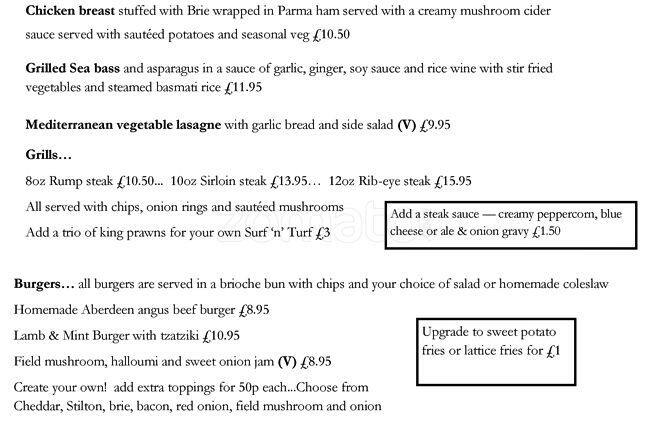 Menu at The Three Crowns pub & bar, Bushey, 1 High Rd