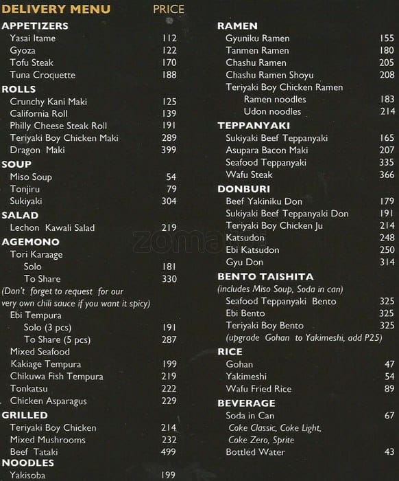 Menu at Teriyaki Boy restaurant, Quezon City, Level 1 Trinoma Edsa ...