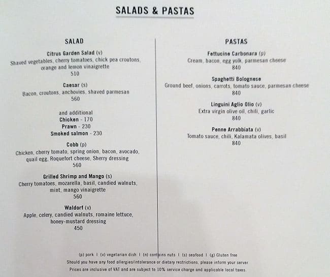 Menu at Café Macaron desserts, Makati