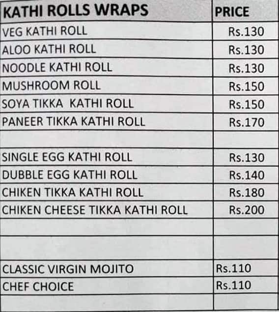 Menu of Ny Cafe, Mulund East, Mumbai
