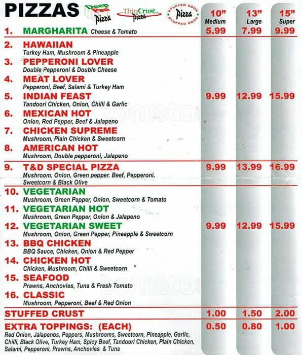 Menu at Tiger Dragon restaurant, Harrow, 353 High Rd