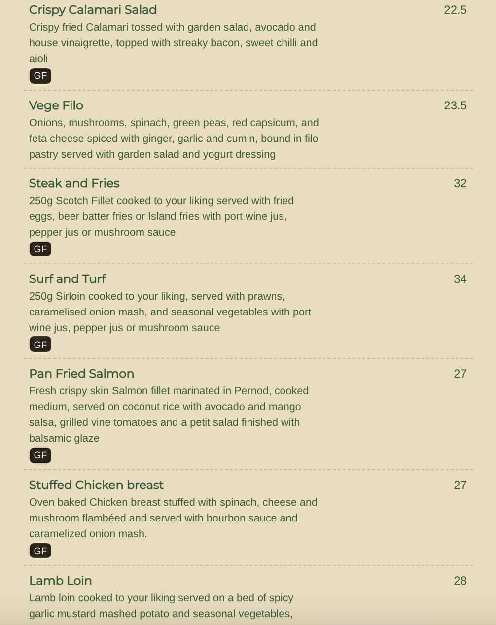 Menu at Republic Bar and Kitchen, Auckland