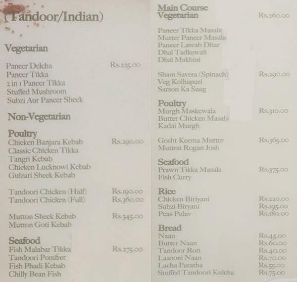 Menu at Marina Kitchen, Chennai, 157