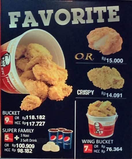 Menu at KFC Box Cipinang cafe, Jakarta, Jl. Raya Kalimalang No.88