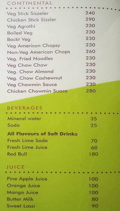 Menu at Manju Restaurant and Bar, Hyderabad