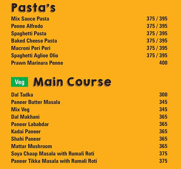 Menu at ReSet - By Plan B, Gurugram