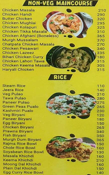 Menu at ANGREZEE TADKA, Hyderabad