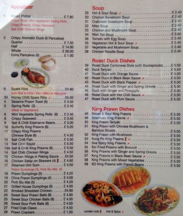 Ming Menu, Menu for Ming, Edgware, London - Zomato UK