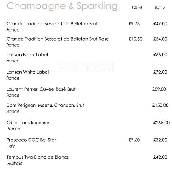 Menu at Executive Lounge - Doubletree by Hilton Westminster pub & bar ...