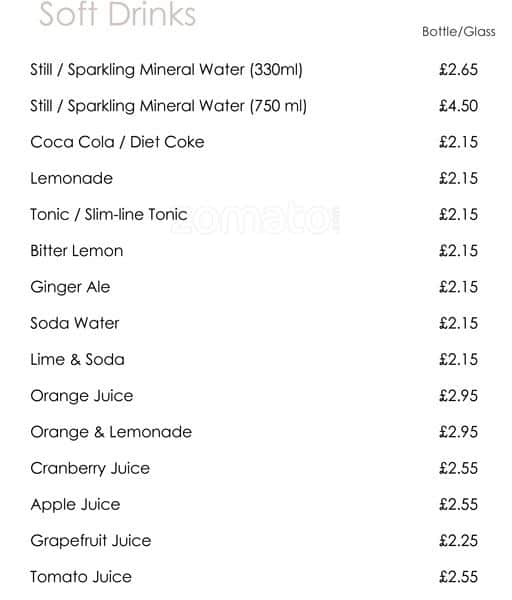 Menu at Executive Lounge - Doubletree by Hilton Westminster pub & bar ...