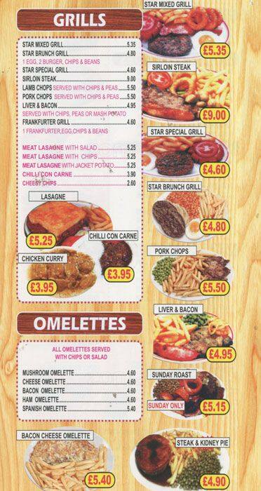Menu at Starburger restaurant, Erith, 6 Cross St