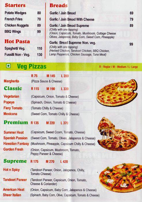 Pizza Empire Menu, Menu for Pizza Empire, Velachery, Chennai - Zomato