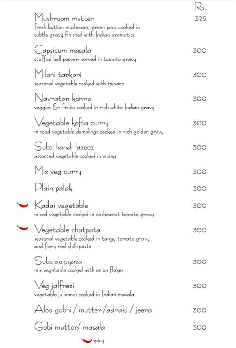 Menu at Blue Fox, Secunderabad, CHANDRALOK COMPLEX