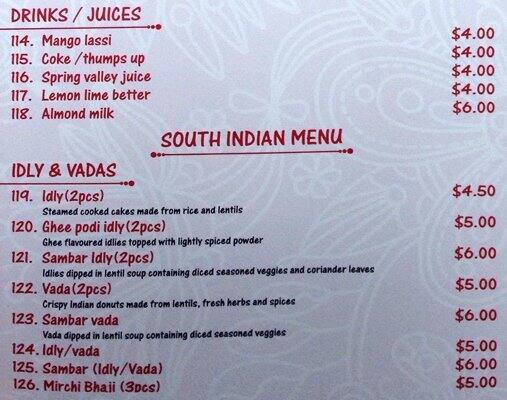 Menu at Hyderabad Inn, Werribee
