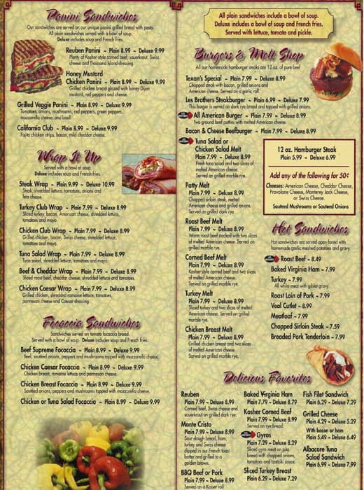 Menu at Les Brothers pub & bar, Oak Lawn, S Ridgeland Ave