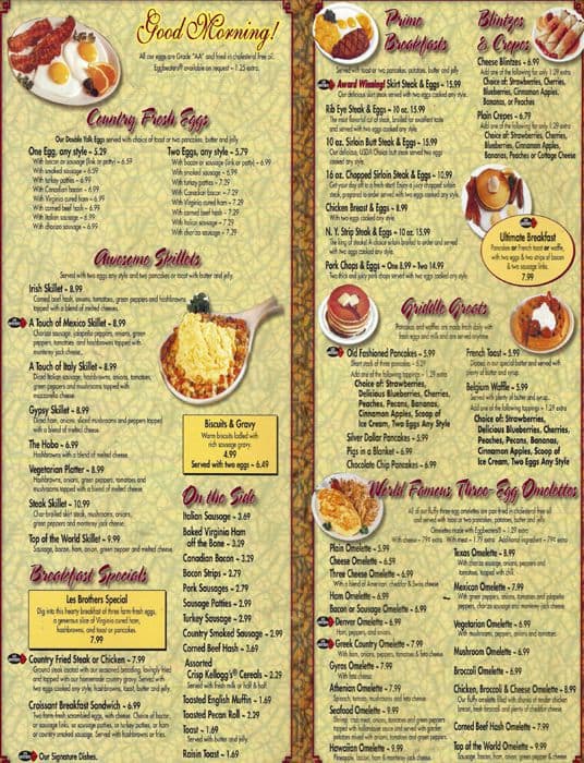 Menu at Les Brothers pub & bar, Oak Lawn, S Ridgeland Ave