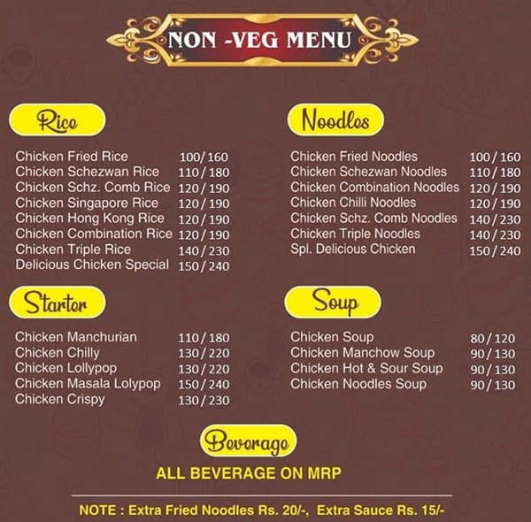 Menu of The Delicious, Badlapur, Thane
