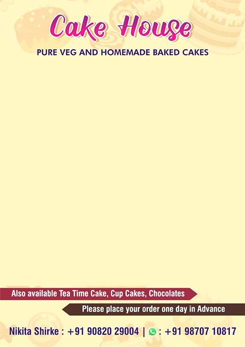 Menu of Cake House, Kandivali West, Mumbai