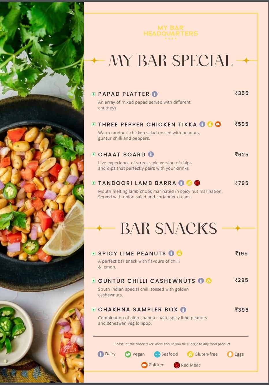 Menu of The Wok Bar, Civil Lines, Agra