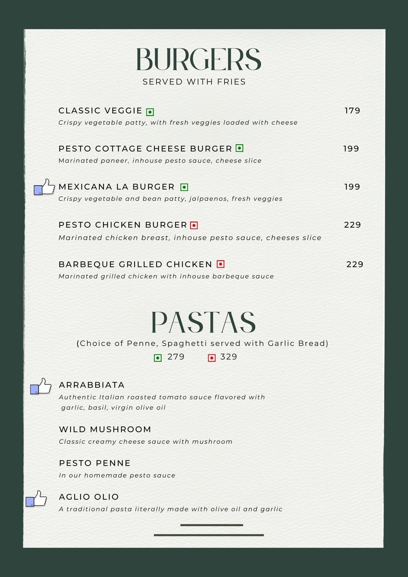 Menu at Cafe Belong, Gurugram