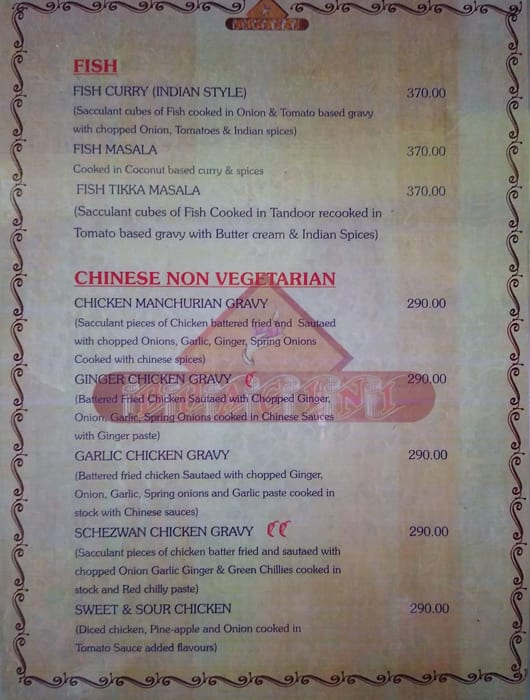 Menu at Bhagini, Bengaluru, 11